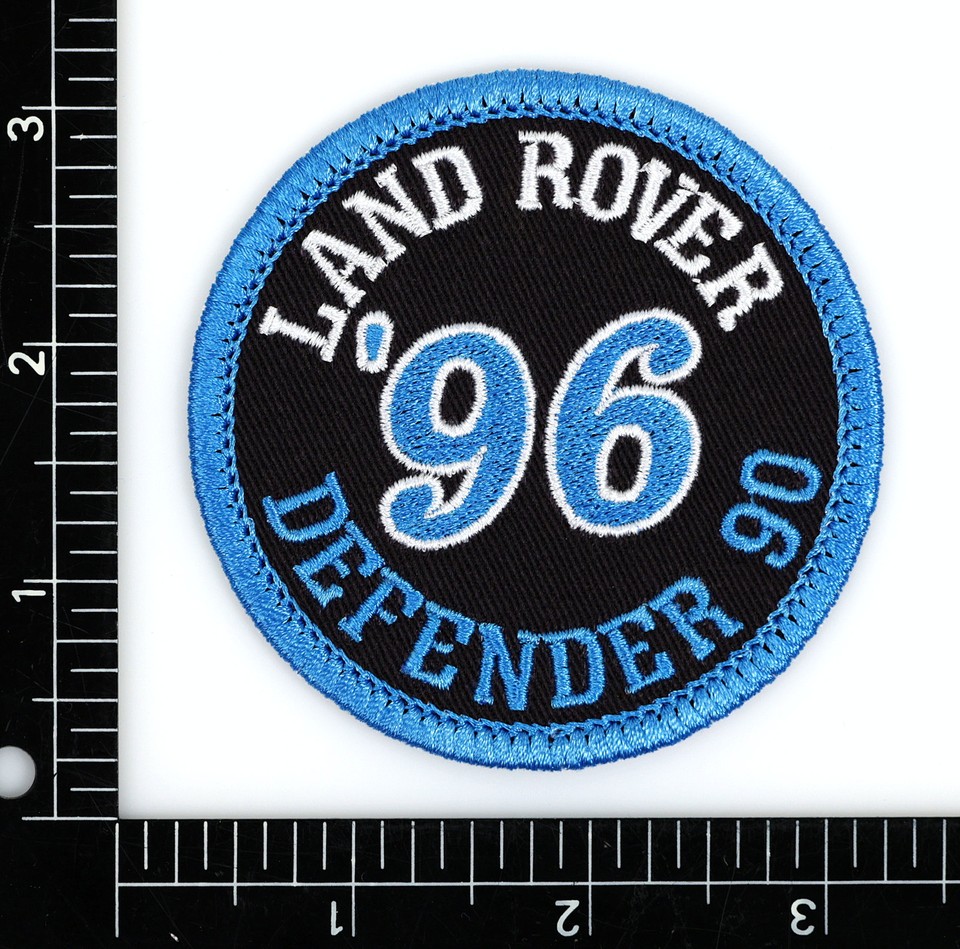 1996 Land Rover Defender 90 Embroidered Patch Black/Aqua Iron-On Sew-On ...