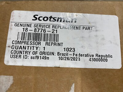 scotsman ice machine compressor 18-8776-21 | eBay