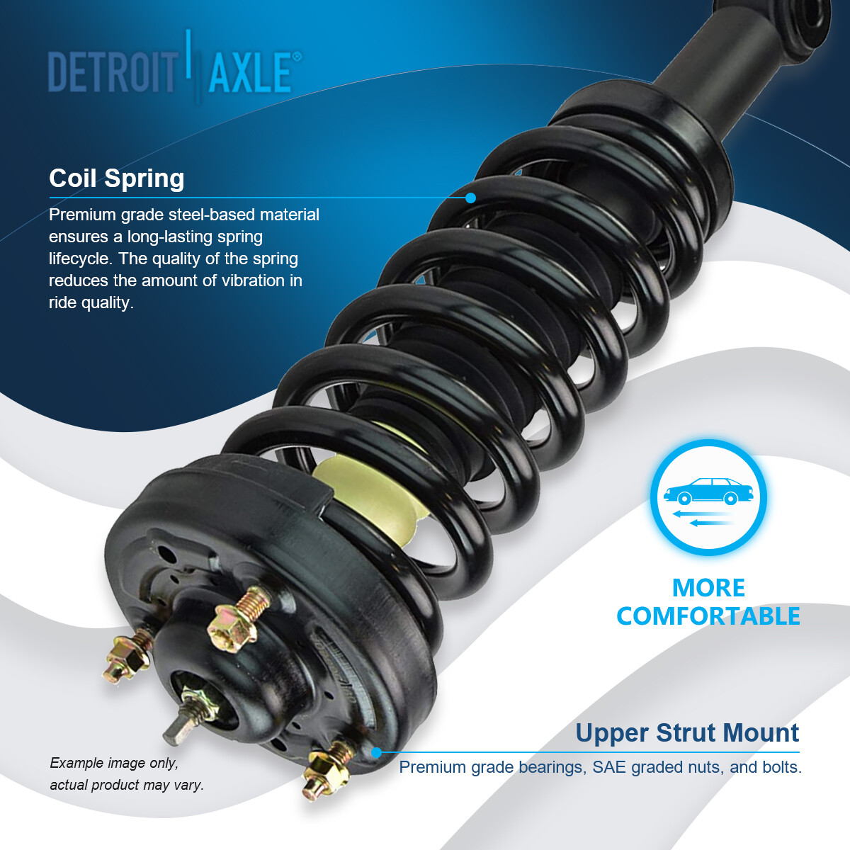 2WD Front Strut w/ Coil Spring Complete Assembly Fits for 2009 - 2013 ...