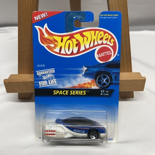 1996 Hot Wheels Space Series ALIEN Rescue White/Blue 3 of 4 Collector ...