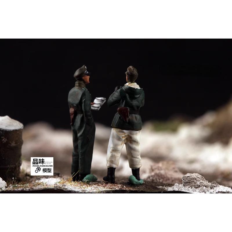 Homemade 1/72 German Winter Battlefield 2 Soldier Finished Painted ...