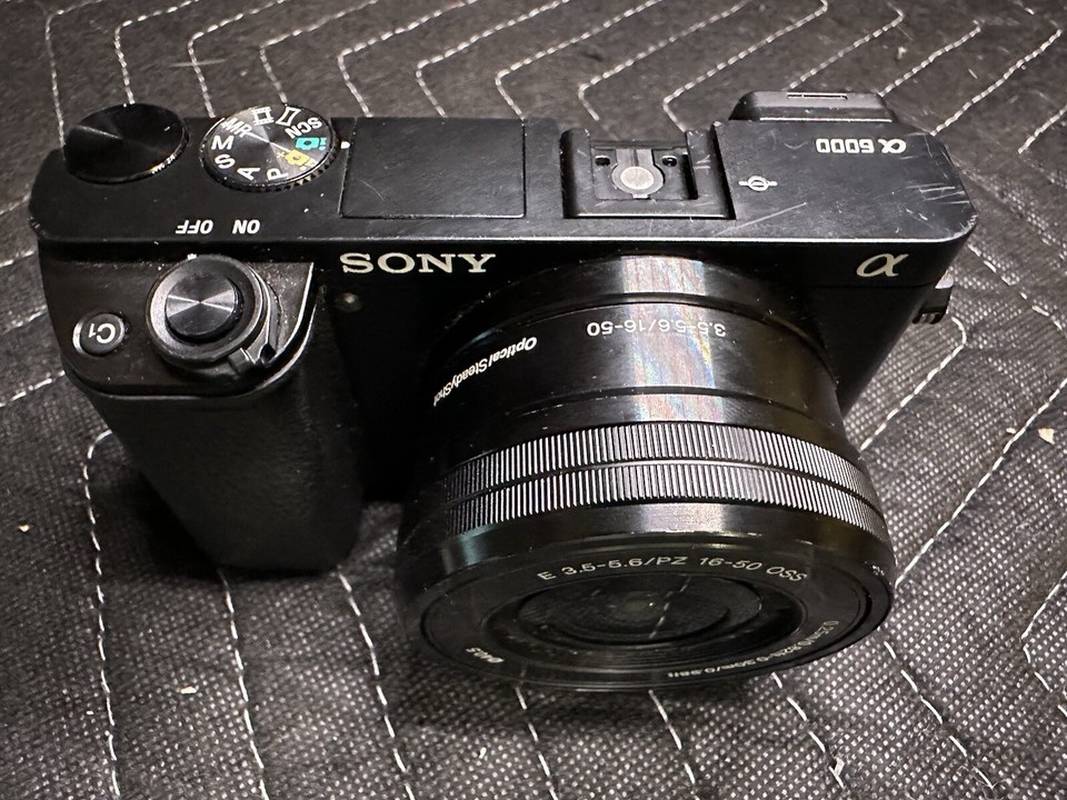 Sony Alpha α6000 24.3MP Digital SLR Camera Black Kit with E PZ 16-50mm ...