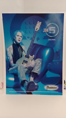 JOHN 5 IBANEZ GUITARS MARILYN MANSON - 11 X8.5- PRINT AD. x2 | eBay
