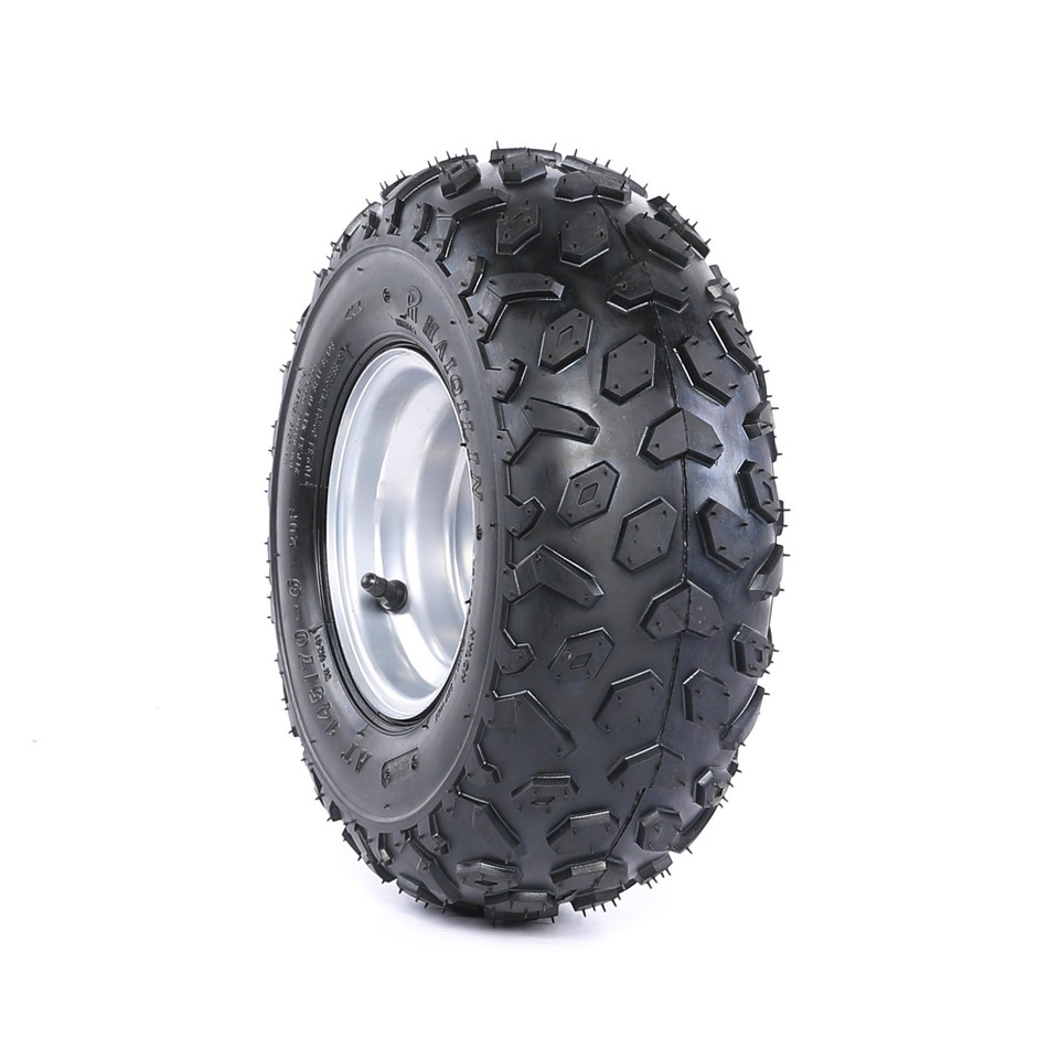 4pc 6" inch 145/70-6 Tire Rim Wheel+ 3 Stud Spindle Hub Go kart Dirt ...