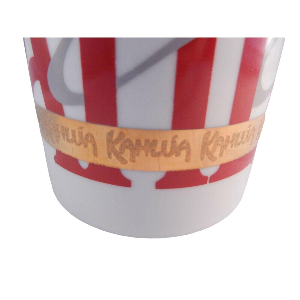 Kahlua Coffee Mug Coffee Cup 10 OZ Gold Banner White Red Grey | eBay