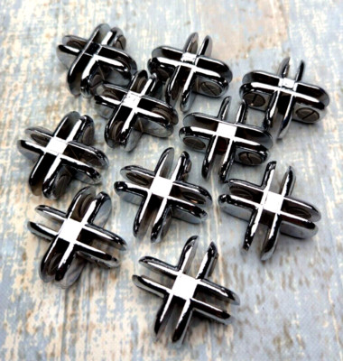 4 Way Glass Cube Connector Clip 3/16" - 10 PCS CHROME Tempered Glass ...