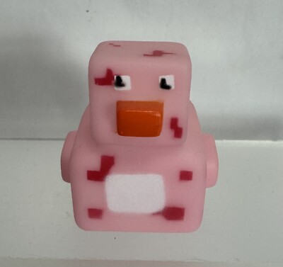 Minecraft Rubber Duck Pixelated Duck Pink Red | eBay