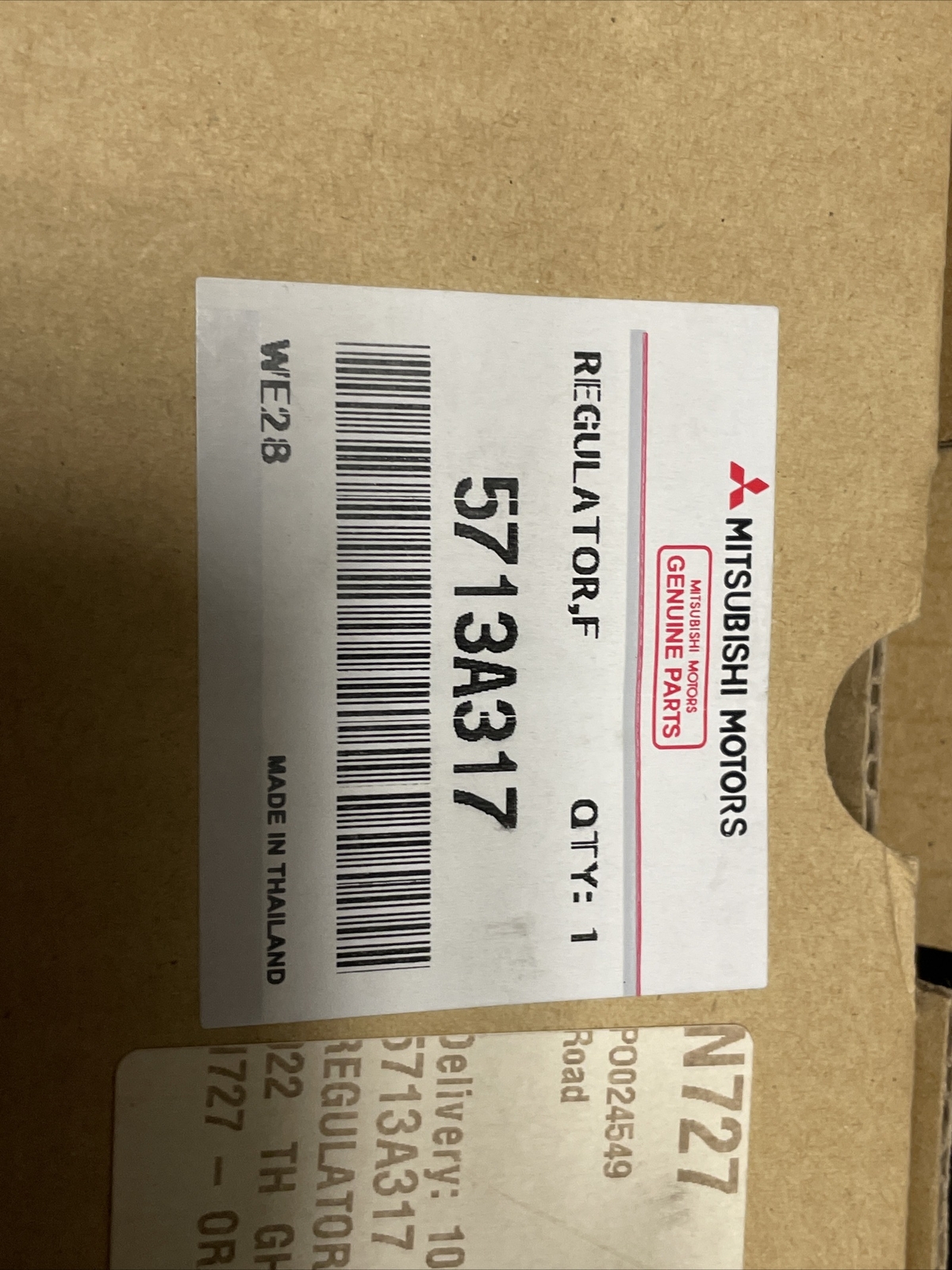 Genuine Mitsubishi Mirage 14-20 LH Passenger Window Regulator 5713A317 ...