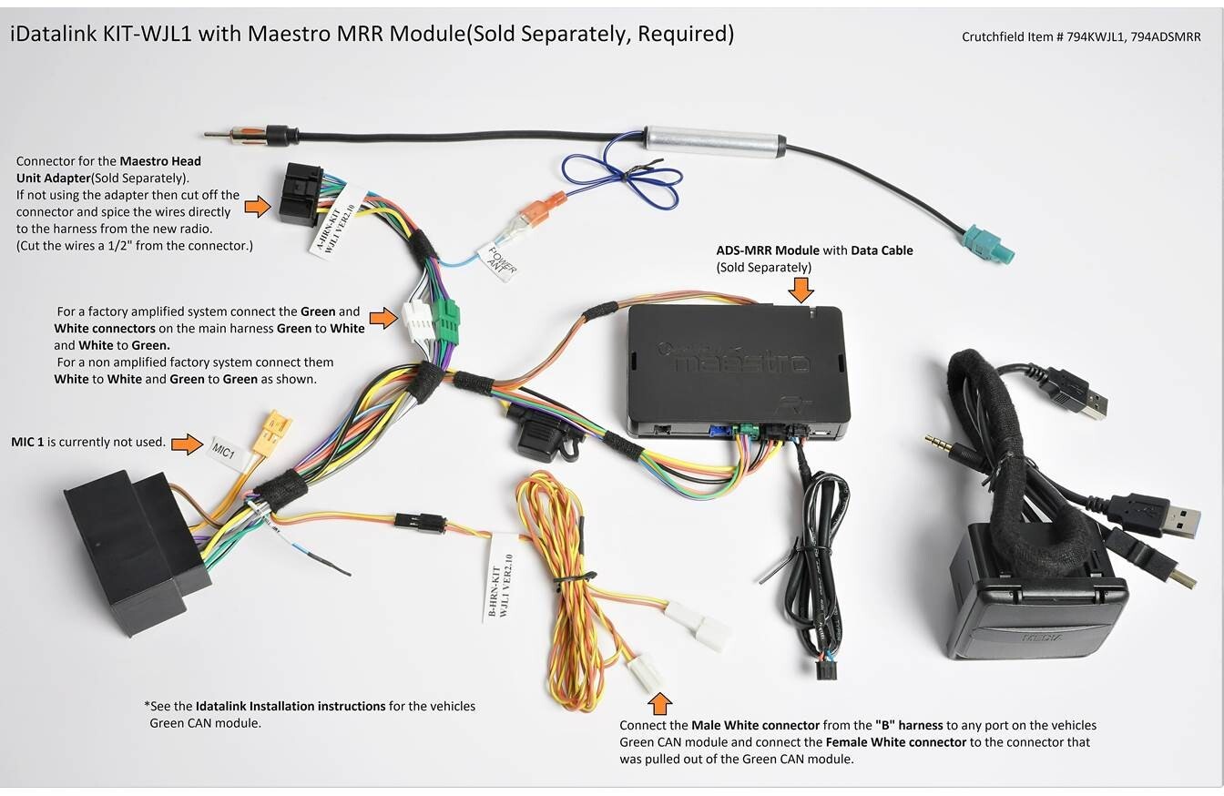 iDatalink Maestro KIT-WJL1 Dash Kit Fits 2018 Jeep Wrangler & 2020 ...