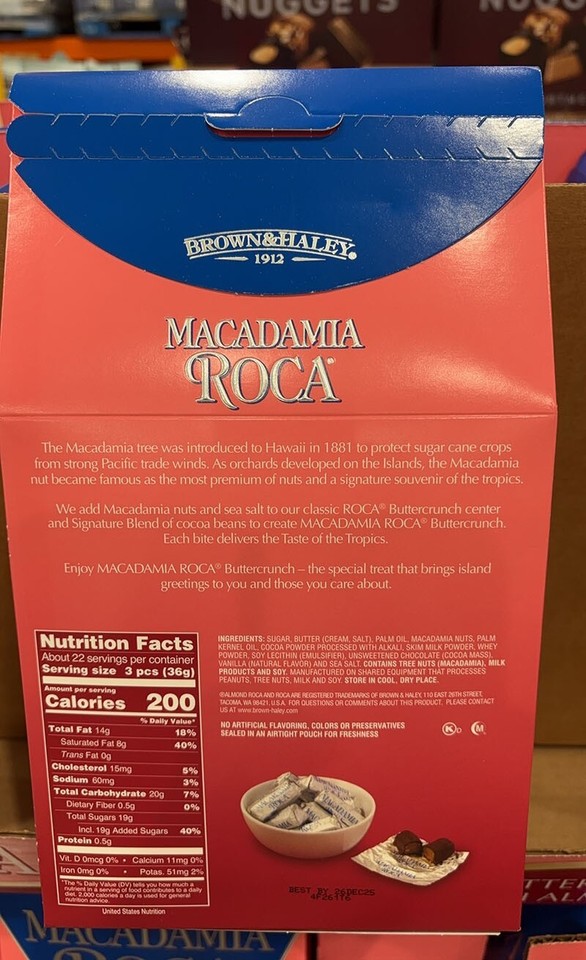 Brown & Haley Macadamia Roca Buttercrunch Toffee 28 Oz EXP 12/2025 | eBay