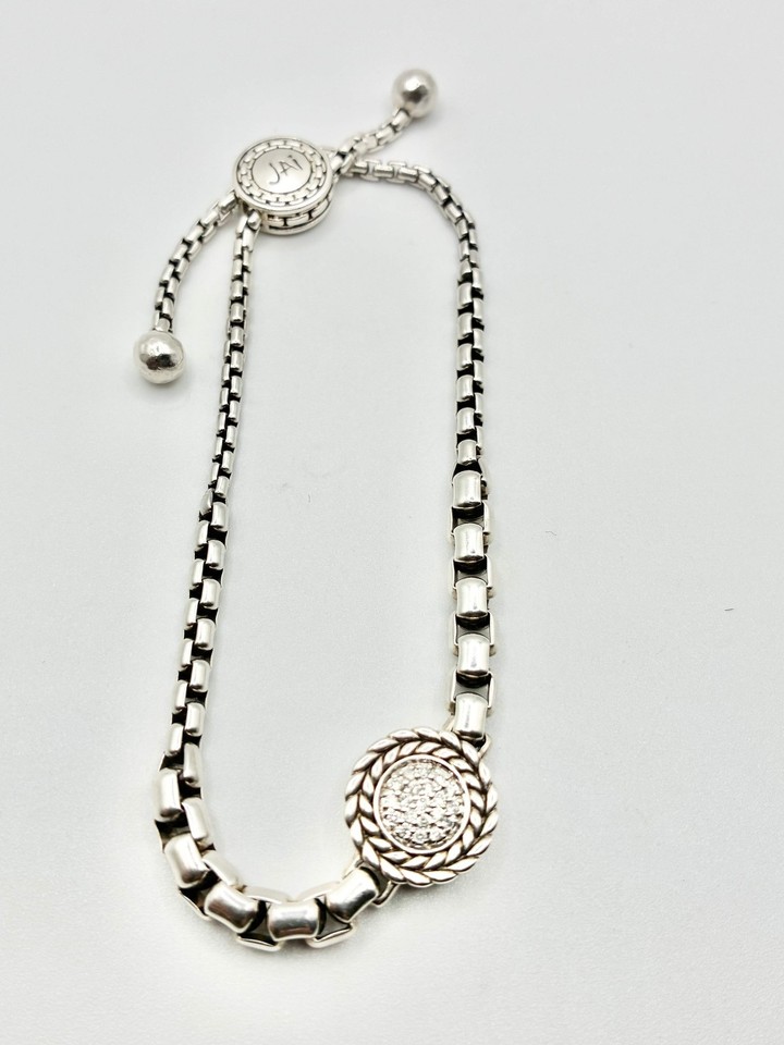 JAI Sterling Silver Adjustable Box-Chain Bracelet | eBay