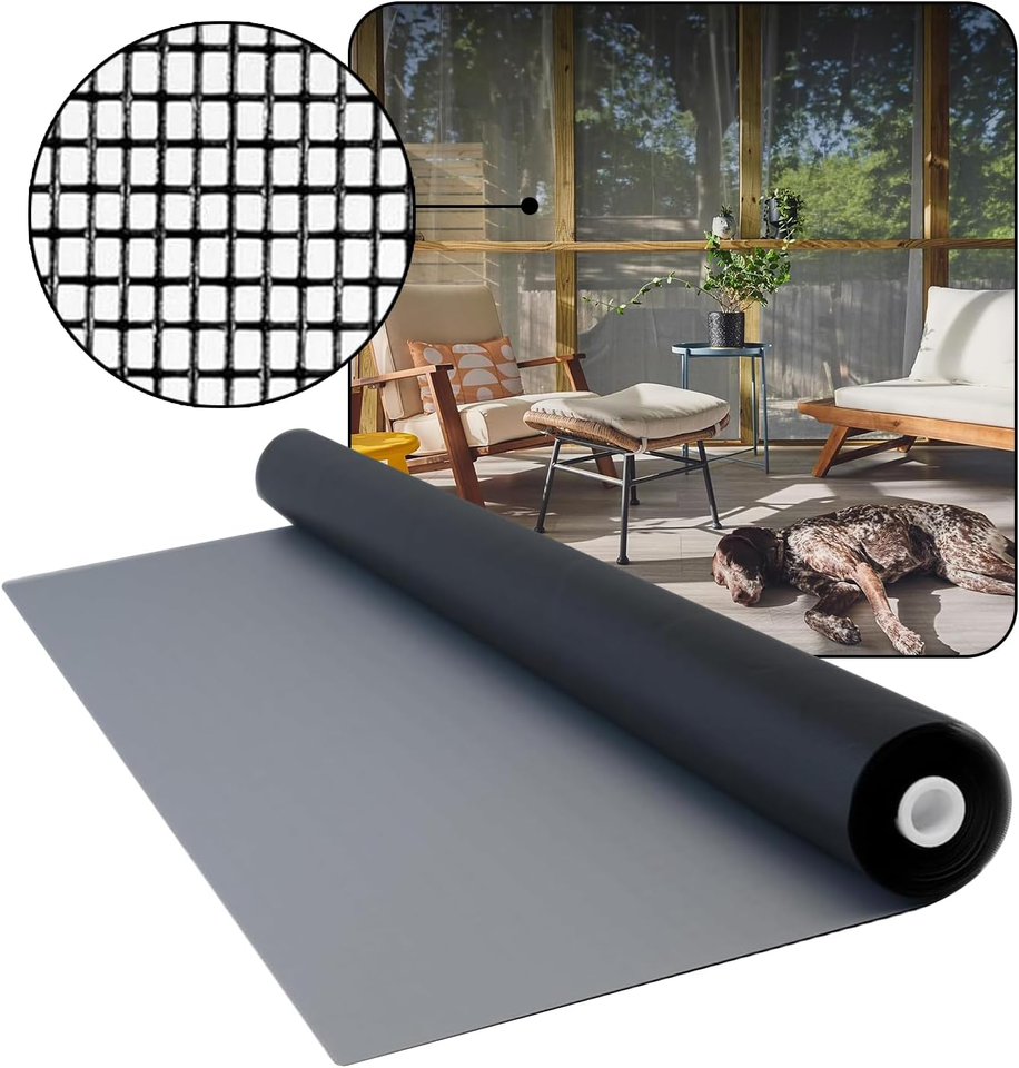 DOCA 96 in X 100 Ft Window Screen Mesh - Window Screen Replacement ...