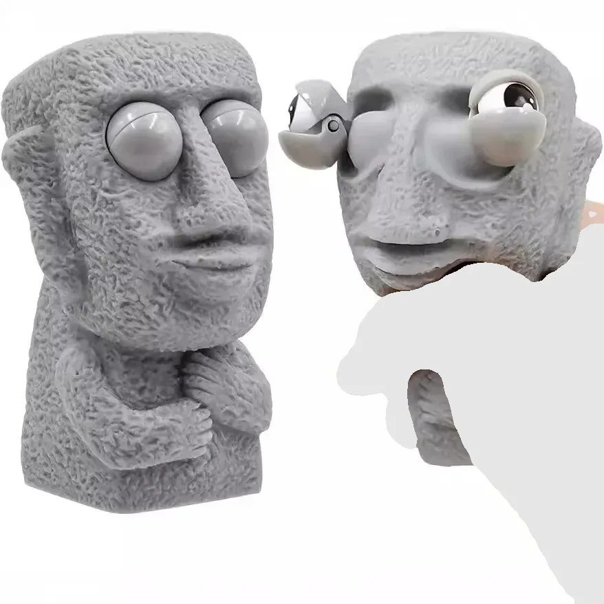 Easter Rock Man Squishy Toy Slow Rebound Stress Relief Soft Figure Desk ...