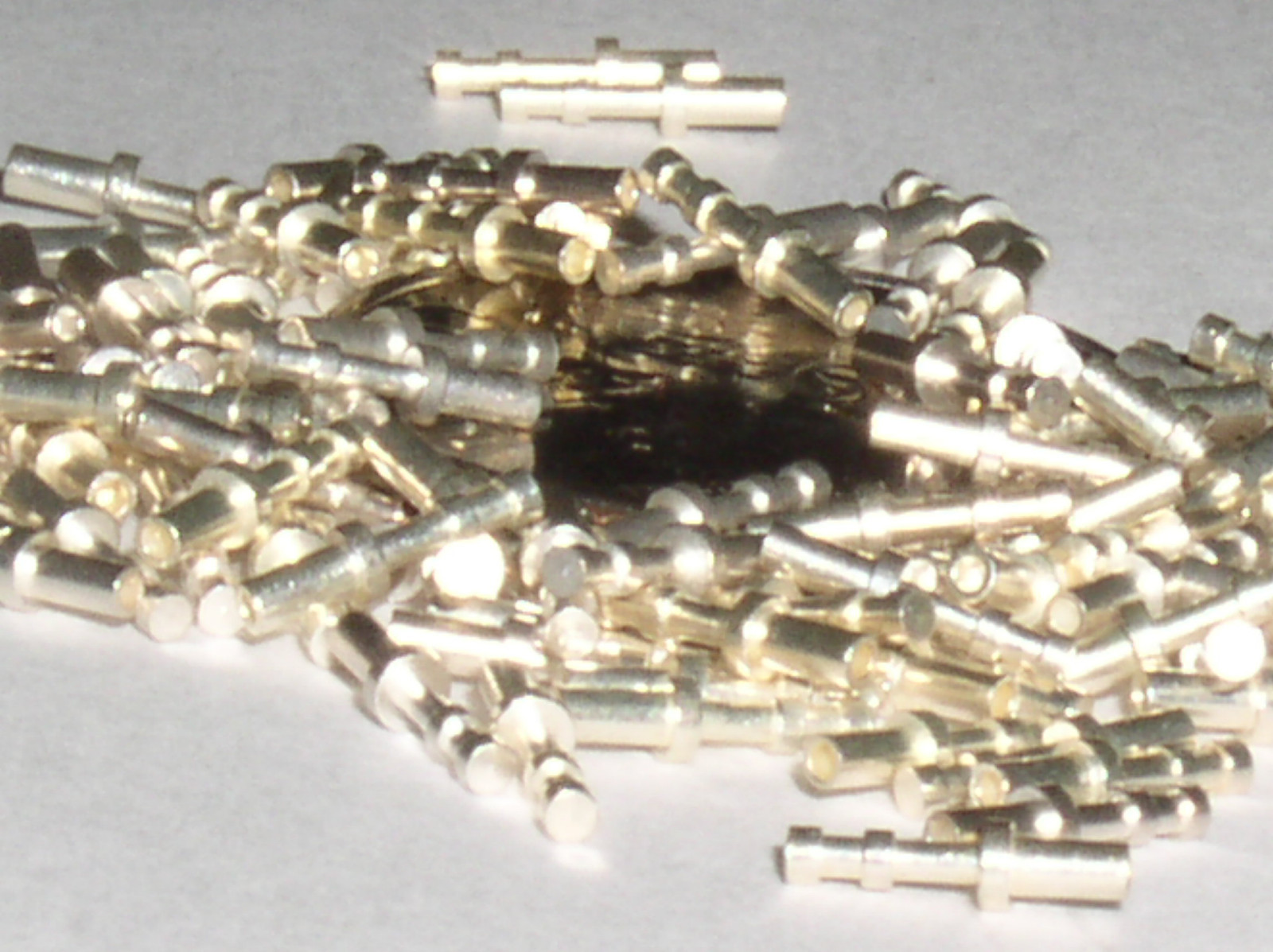 100 CONCORD 12-227-2-01 12227201 SILVER PLATED BRASS SWAGE PCB TURRET ...