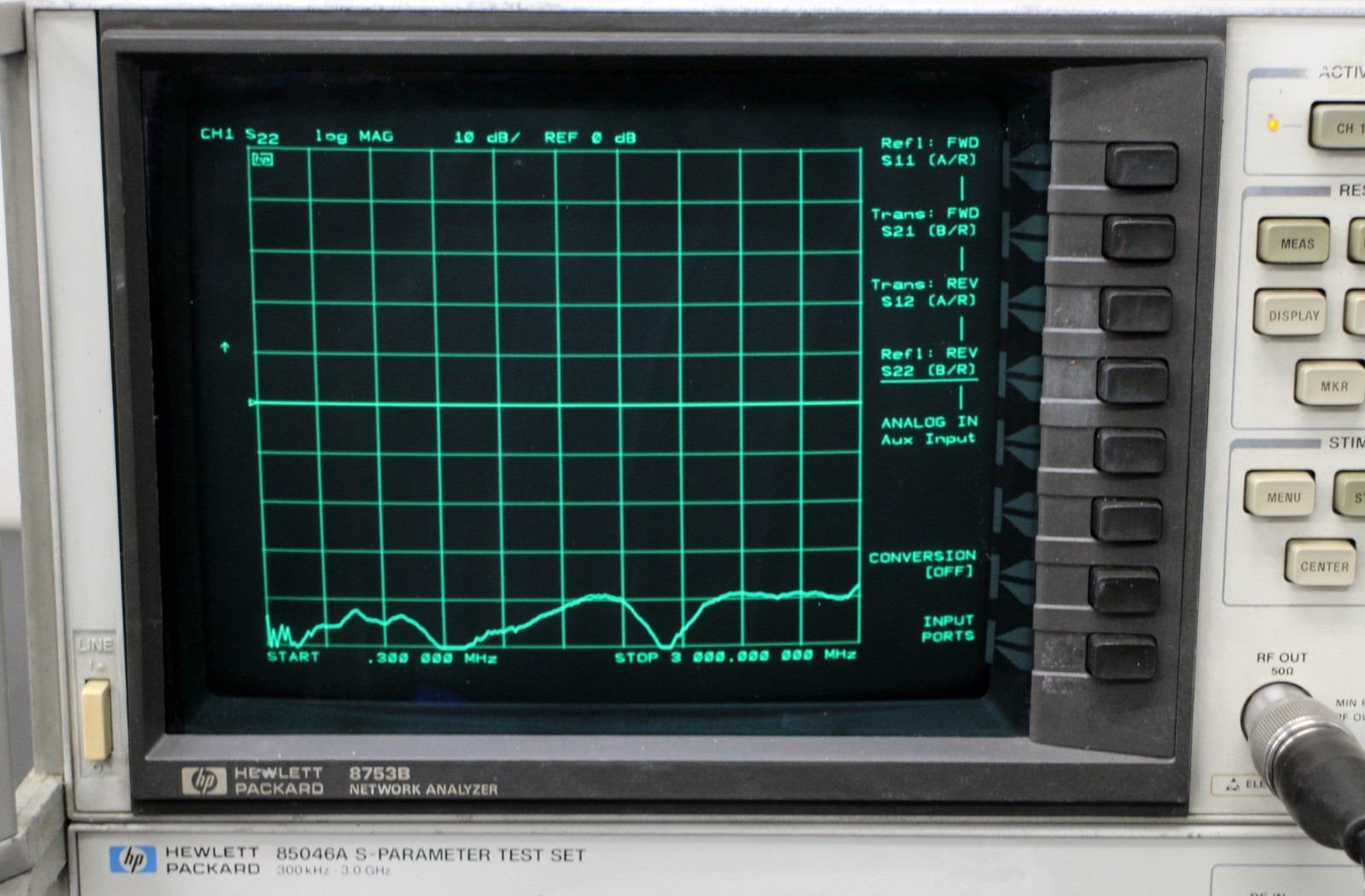 HP 8753B with 85046A 300kHz-3GHz Network Analyzer | eBay