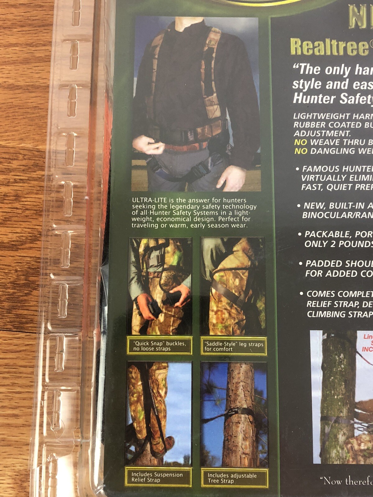 Hunter Safety System Ultra-Lite Realtree Harness (UL-R L/XL) for sale ...