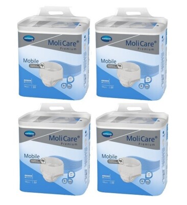 4 x Molicare Premium Mobile Pants Extra Small XS 40-70cm 6 Drops 14 ...