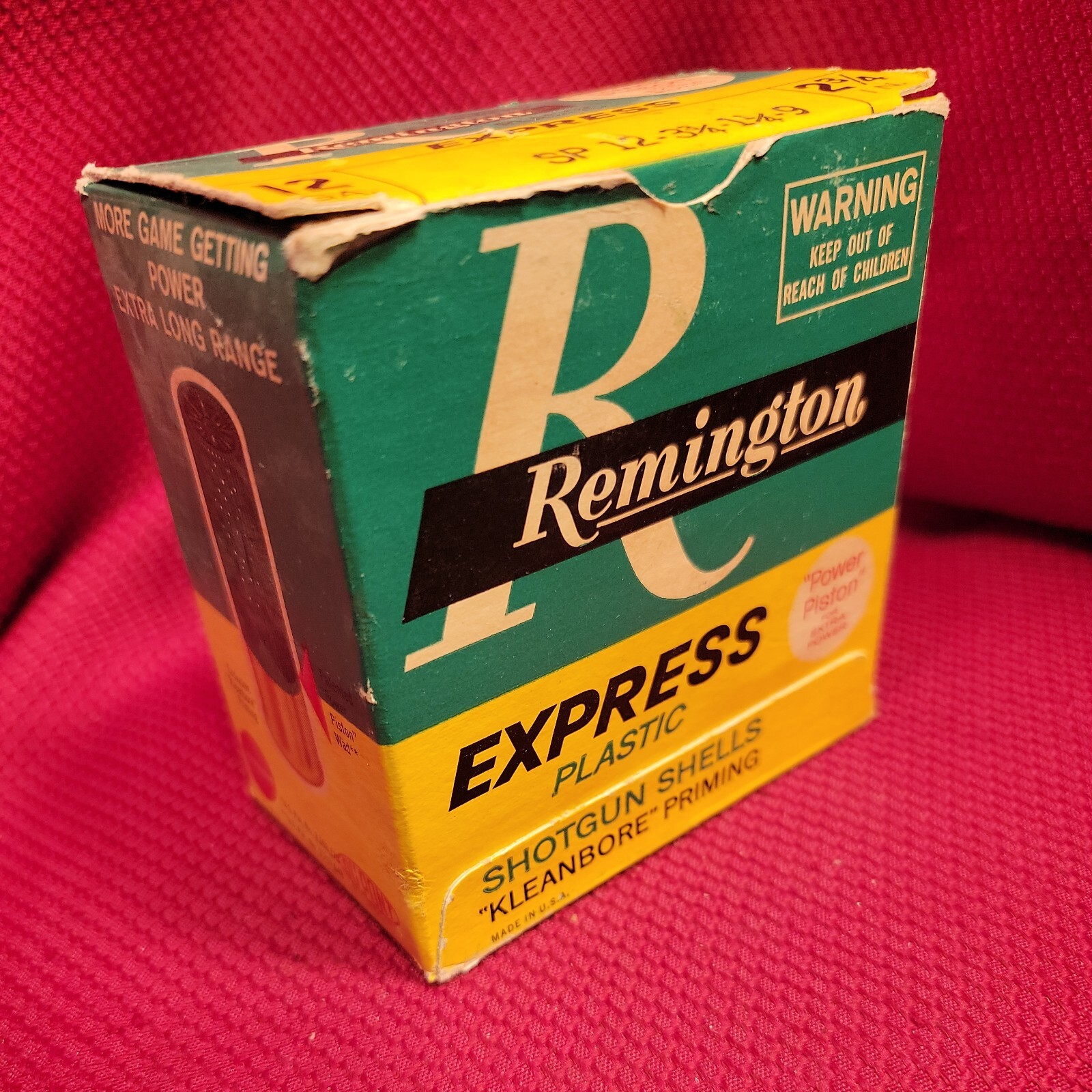 vtg REMINGTON Kleanbore EXPRESS power piston Shotgun Shell EMPTY BOX 12 ...