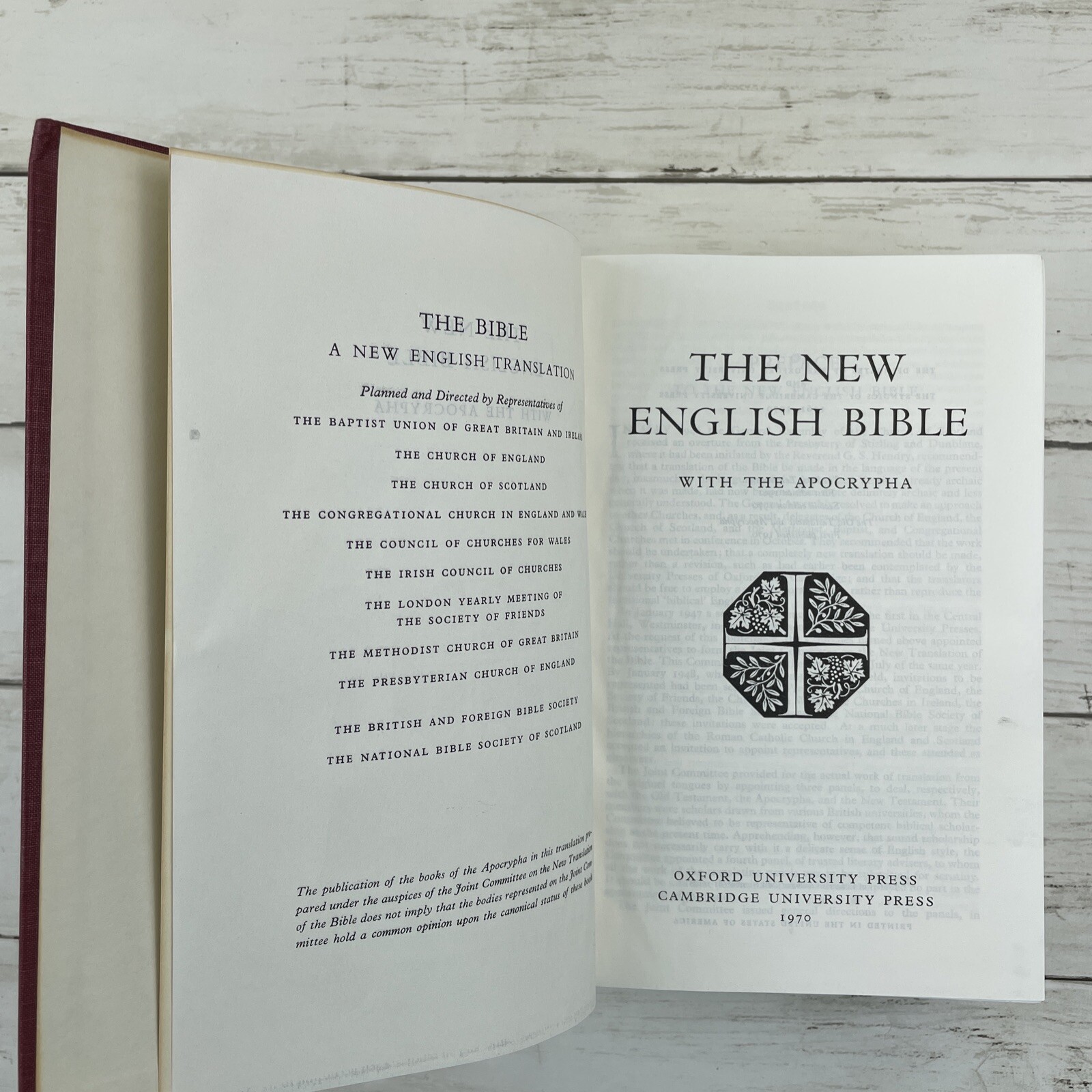 The New English Bible With Apocrypha Oxford Vintage Hardcover 1970 | eBay