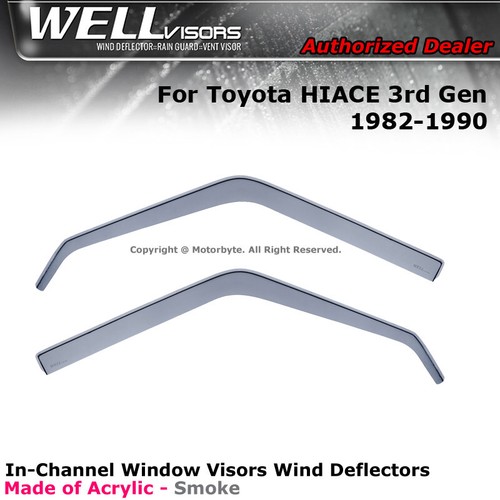WELLvisors For Toyota HIACE 3rd Gen 1982-1990 Window Visors In-Channel ...