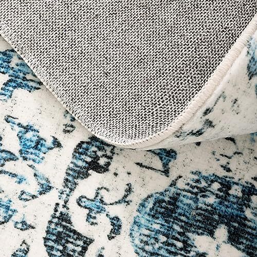 Round Rug Washable Round Area Rug Boho Mandala Circle Rug Non Skid 3ft ...