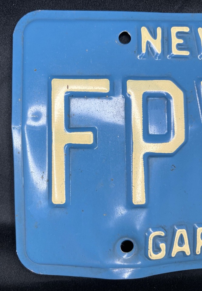 Vtg New Jersey Garden State Blue License Plate #FPV-27Z NJ Home Decor ...