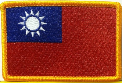 TAIWAN Flag Embroidered Iron-On Patch Military Shoulder ARMY Emblem ...