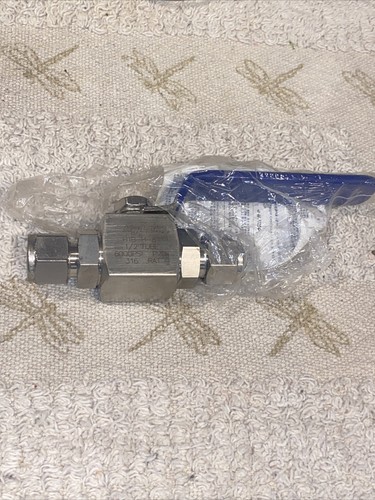 1/2" OD Tube Connection Ball Valve 6000 psi 316SS Full Port Hy-Lok H1B ...