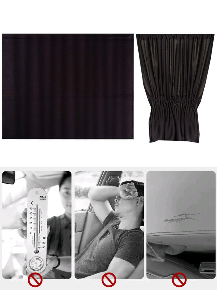 2pcs Car Sunshade Side Window Privacy Curtain Heat Insulation Cover UV ...