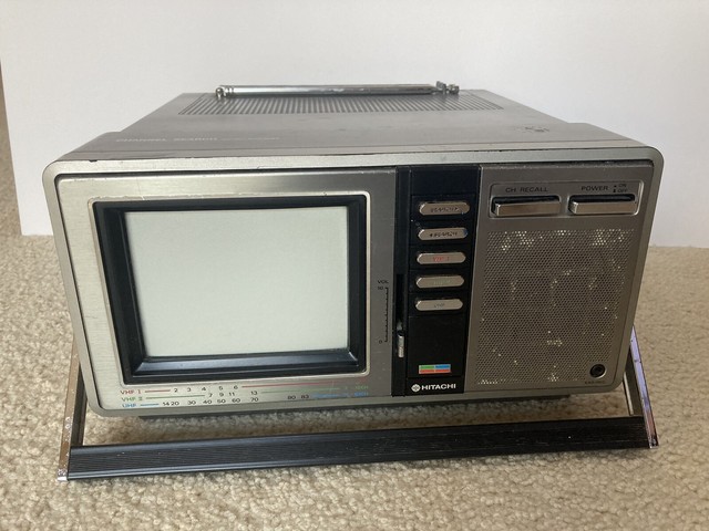 Hitachi CK200 Portable TV 5” CRT Solid State Color Television 1982 VTG ...
