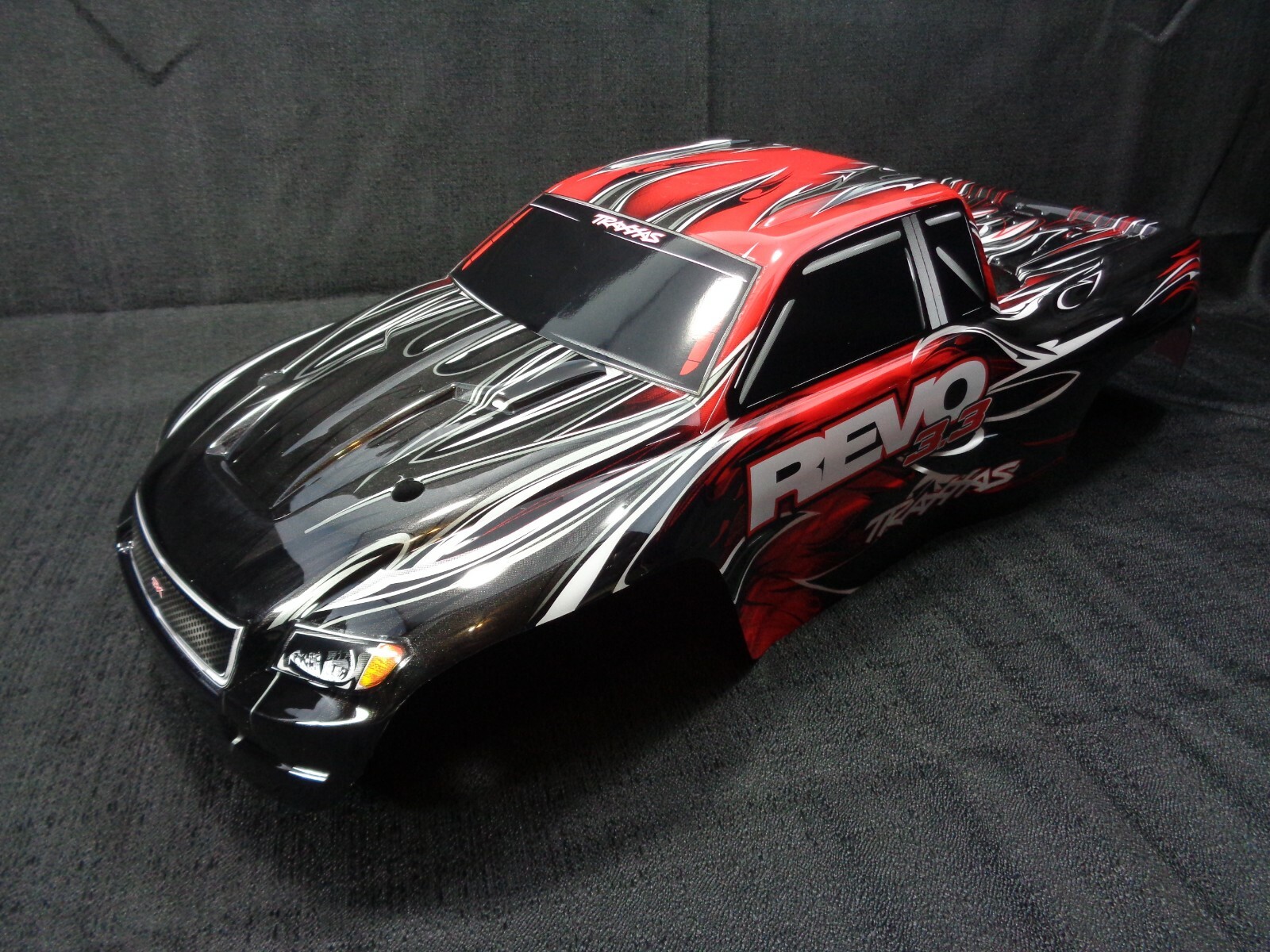 New Traxxas Nitro Revo 3.3 Red Black Painted Body Shell with Decals | eBay