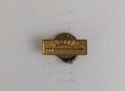 Vintage Arrow Rising Sun Rectangle Gold Tone Lapel Hat Pin | eBay