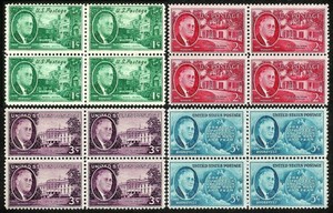 *OLD US stamp usa complete franklin roosevelt FDR block set WW2 issue ...