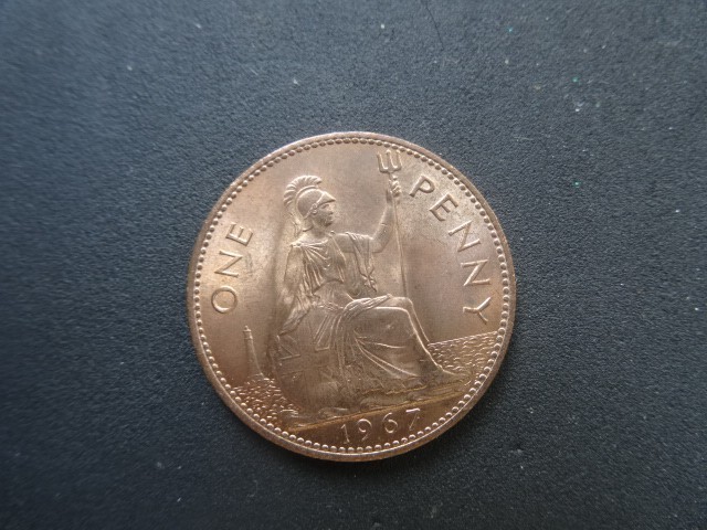 1d penny coin-rare-1967-never been circulated-with lustre | eBay UK