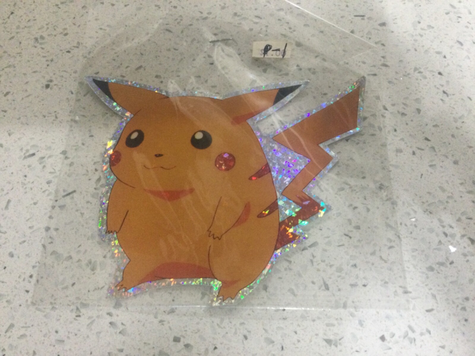 POKEMON PIKACHU Large Vintage Holo / PRIZM Sticker 5 Inch 90s VINTAGE ...