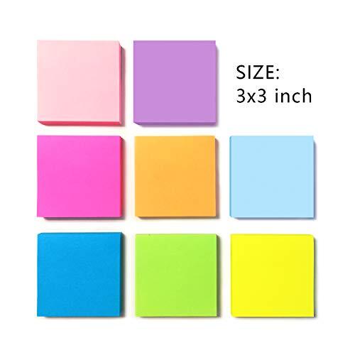 24 Pads Pop Up Sticky Notes 3x3 Refills Bright Colors Self-Stick 24 ...