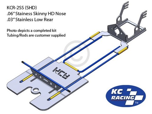 1/24 Slot Car Drag Racing Stainless Steel Chassis Kit - KC Racing (KCR ...