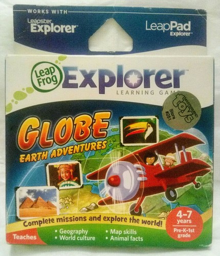 LEAPSTER EXPLORER *GLOBE EARTH ADVENTURES* Learning Game Leap Frog ...