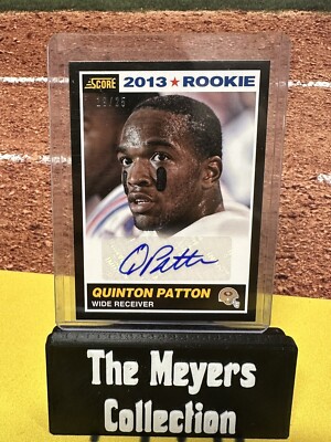 2013 Score Rookie Signatures Black /25 Quinton Patton #413 Rookie Auto ...