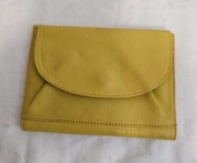 VTG Fiocchi Leather Wallet Yellow Good Condition | eBay