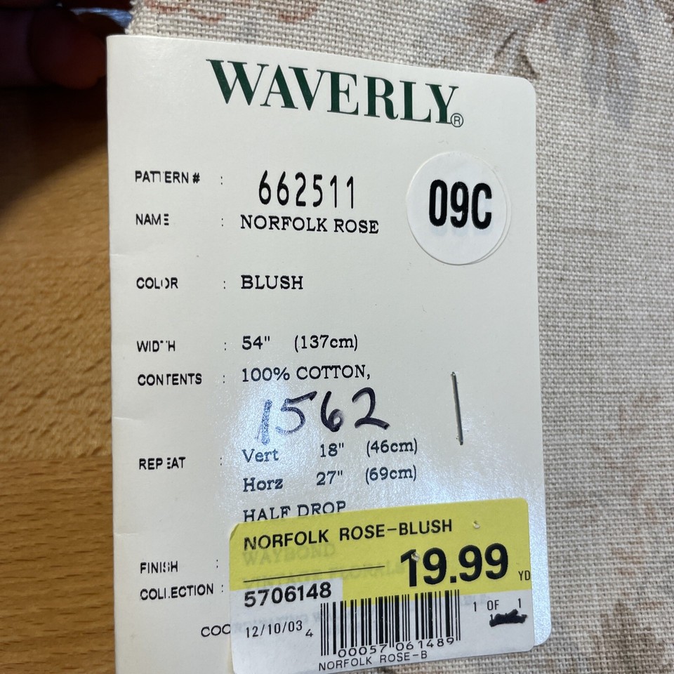 Waverly Vintage Norfolk Rose Blush 17” X 17” New | eBay
