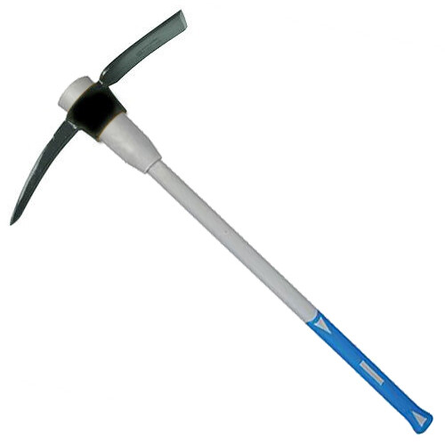 5lb MATTOCK PICKAXE - FIBREGLASS SHAFT & NON SLIP RUBBER GRIP HANDLE ...
