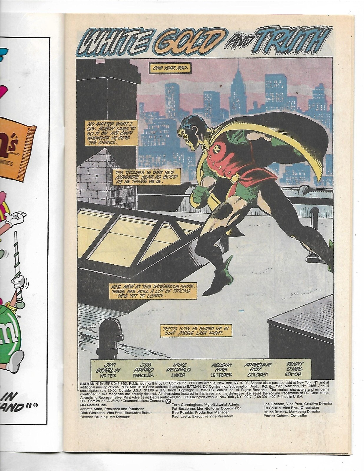 Batman #416, 1988, 9.6, NEAR MINT plus +, Classic Batman era Copper Age ...