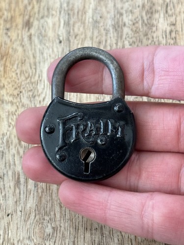 Vintage Old Small Fraim Padlock Lock No Key | eBay