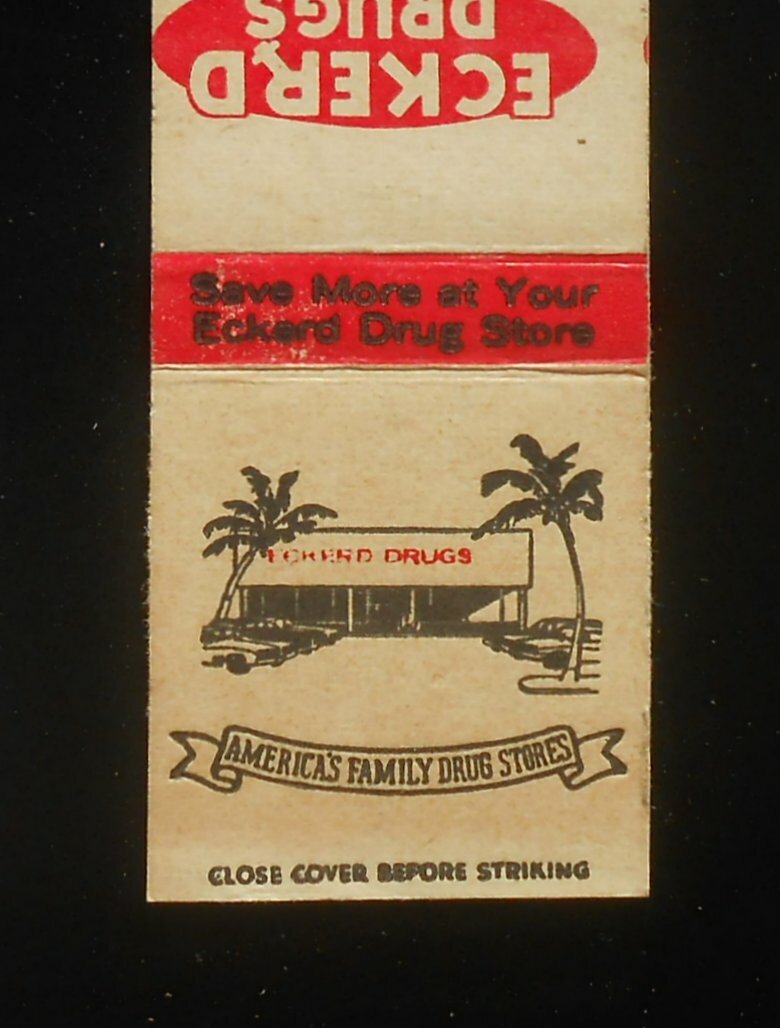 1960s Eckerd Drugs America's Family Drug Stores Matchbook | eBay