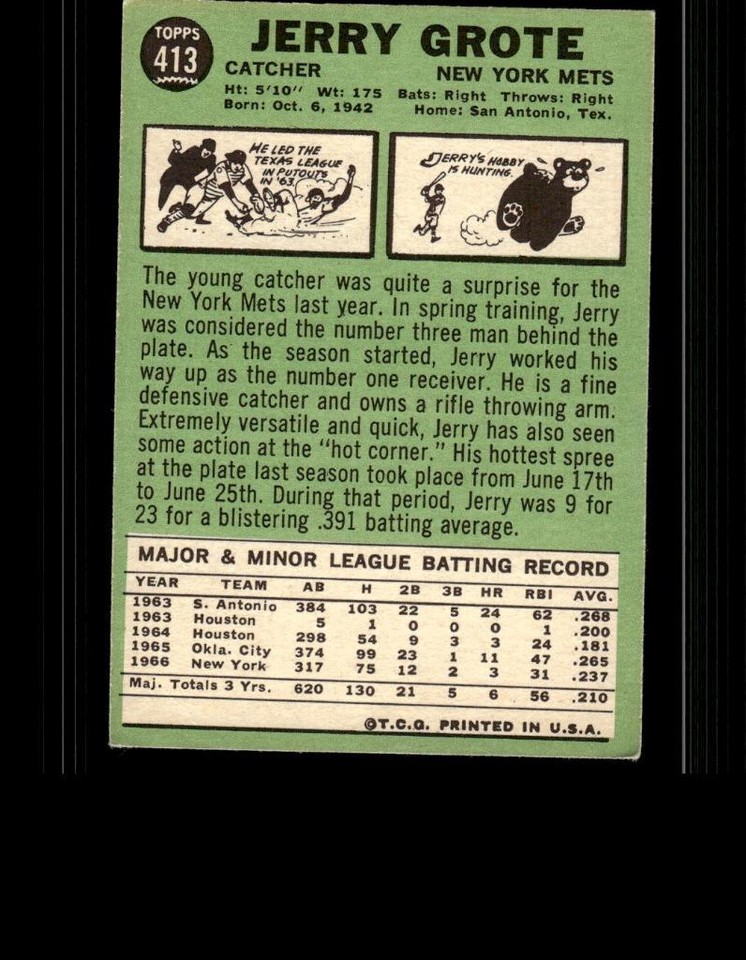 JERRY GROTE Card #413 BFU1R2S8P066 FREE SHIPPING | eBay