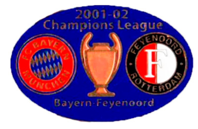 football soccer pin badge Feyenoord Netherlands - Bayern Munich 2001 ...
