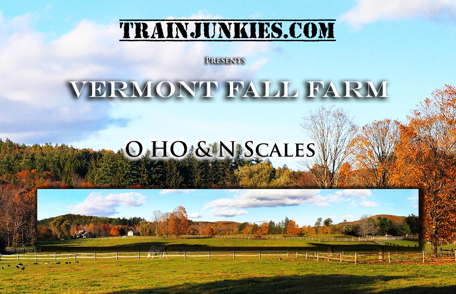 TrainJunkies Vermont Fall Farm Model Railroad Backdrop | eBay