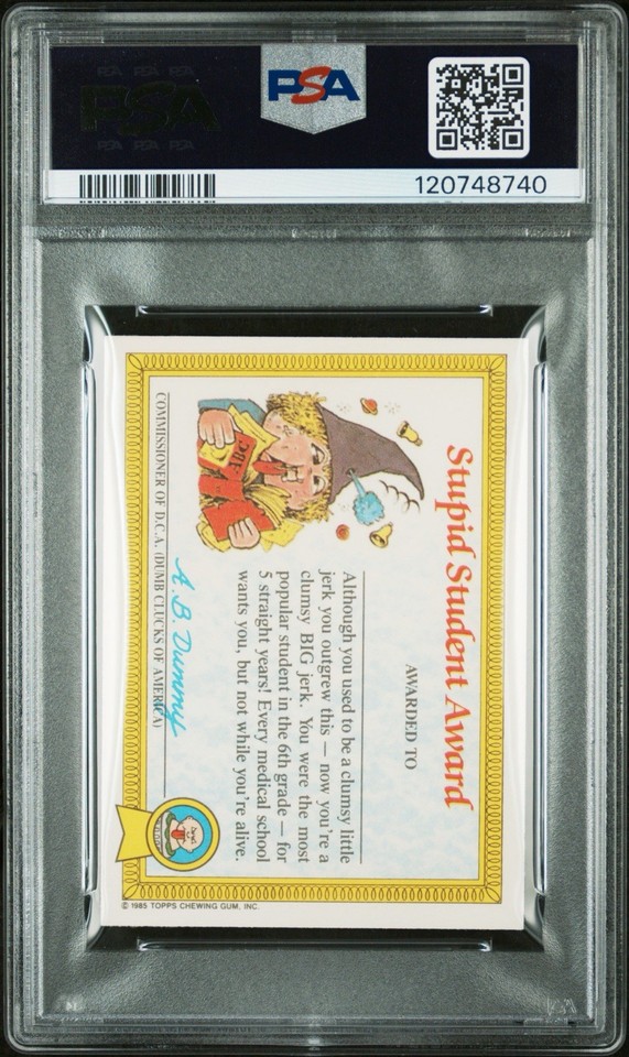 DEAD TED 1986 GARBAGE PAIL KIDS STICKERS-U.K. MINIS #5A PSA 8 LOW POP ...