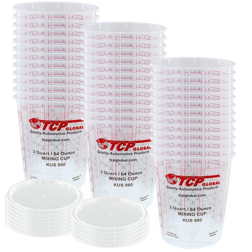 Pack Of 3664 Ounce Graduated Paint Mixing Cups 2 Quarts Cups Have ...